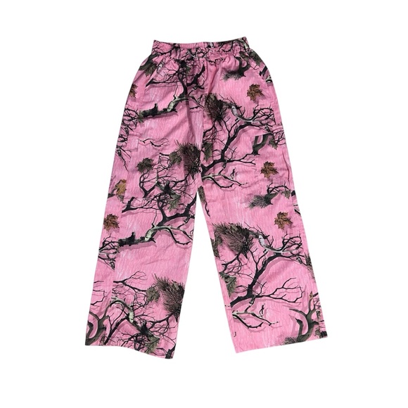 SHEIN | Pants & Jumpsuits | Super Baggy Pink Real Tree Pants | Poshmark